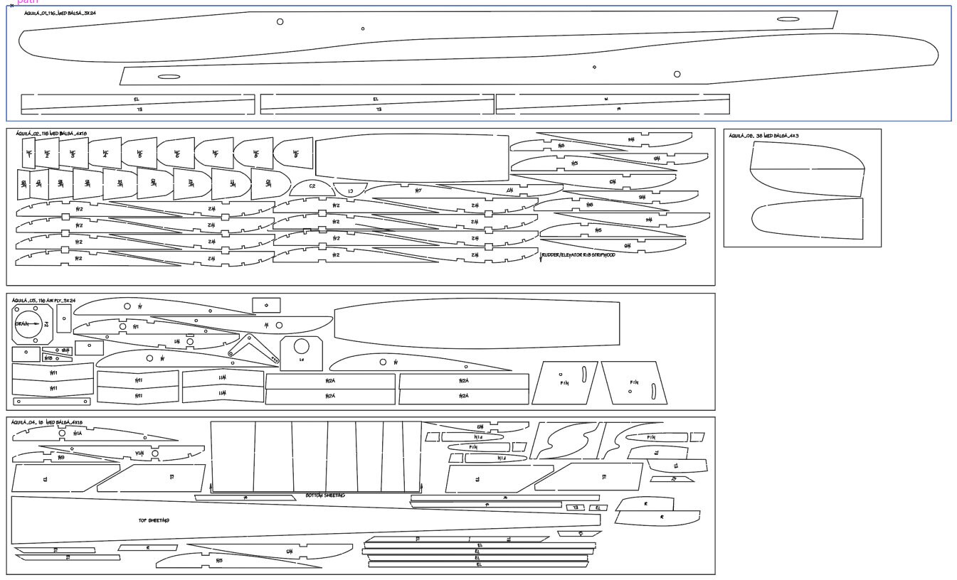 Half-scale Aquila Laser Cut RES Sailplane 100 Pc. Parital Kit, and ...