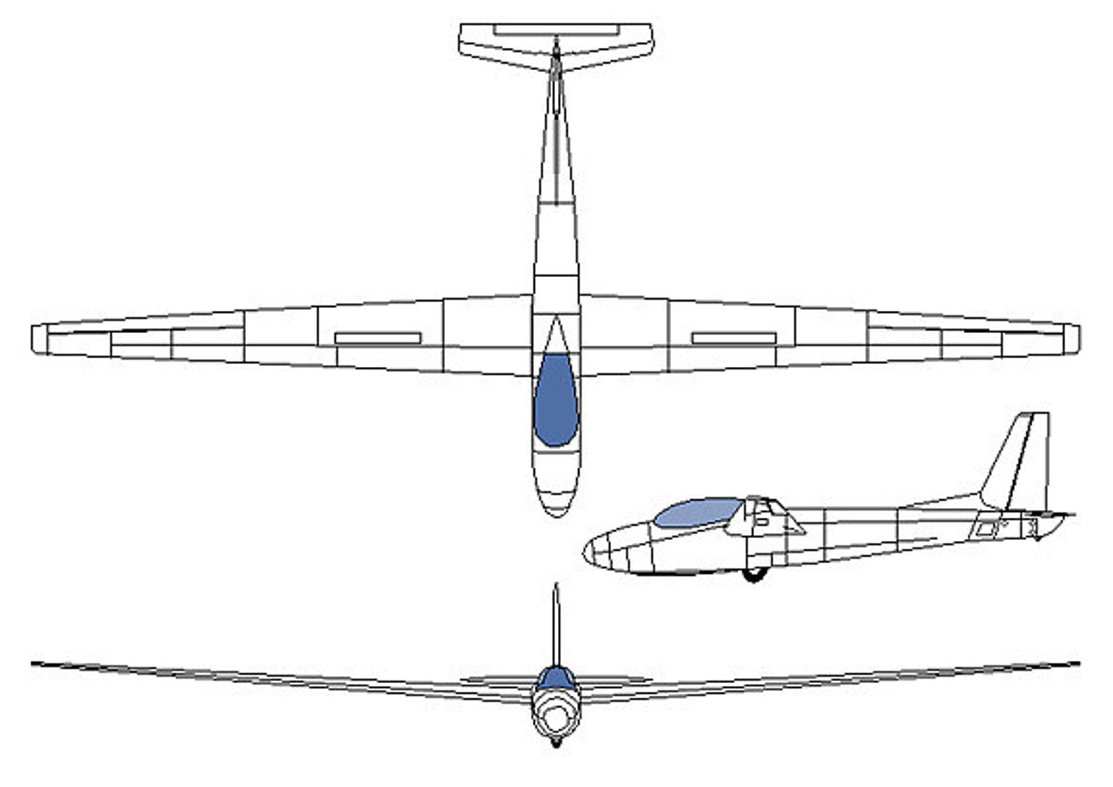 Schweizer SGS 2-32 1:6 Scale 3-seat 2.9m 114 Span Balsa/plywood ...