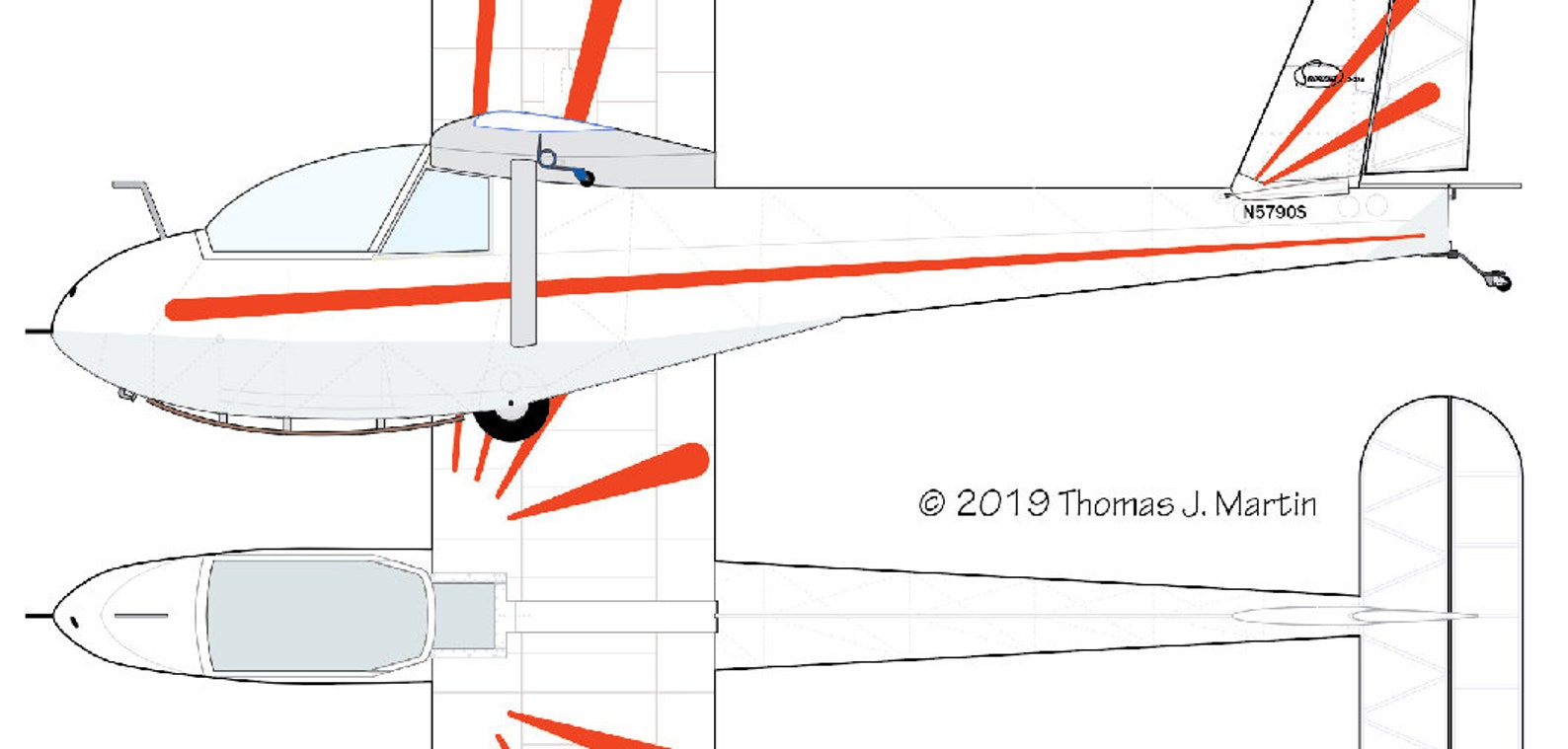Schweizer SGS 2-33A Trainer 1:5 Scale 2 Sheet PLANS ONLY With - Etsy