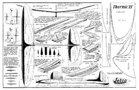 2 PACK Jetco Thermic B 20 Classic Balsa Hand-launch Glider Kits With ...