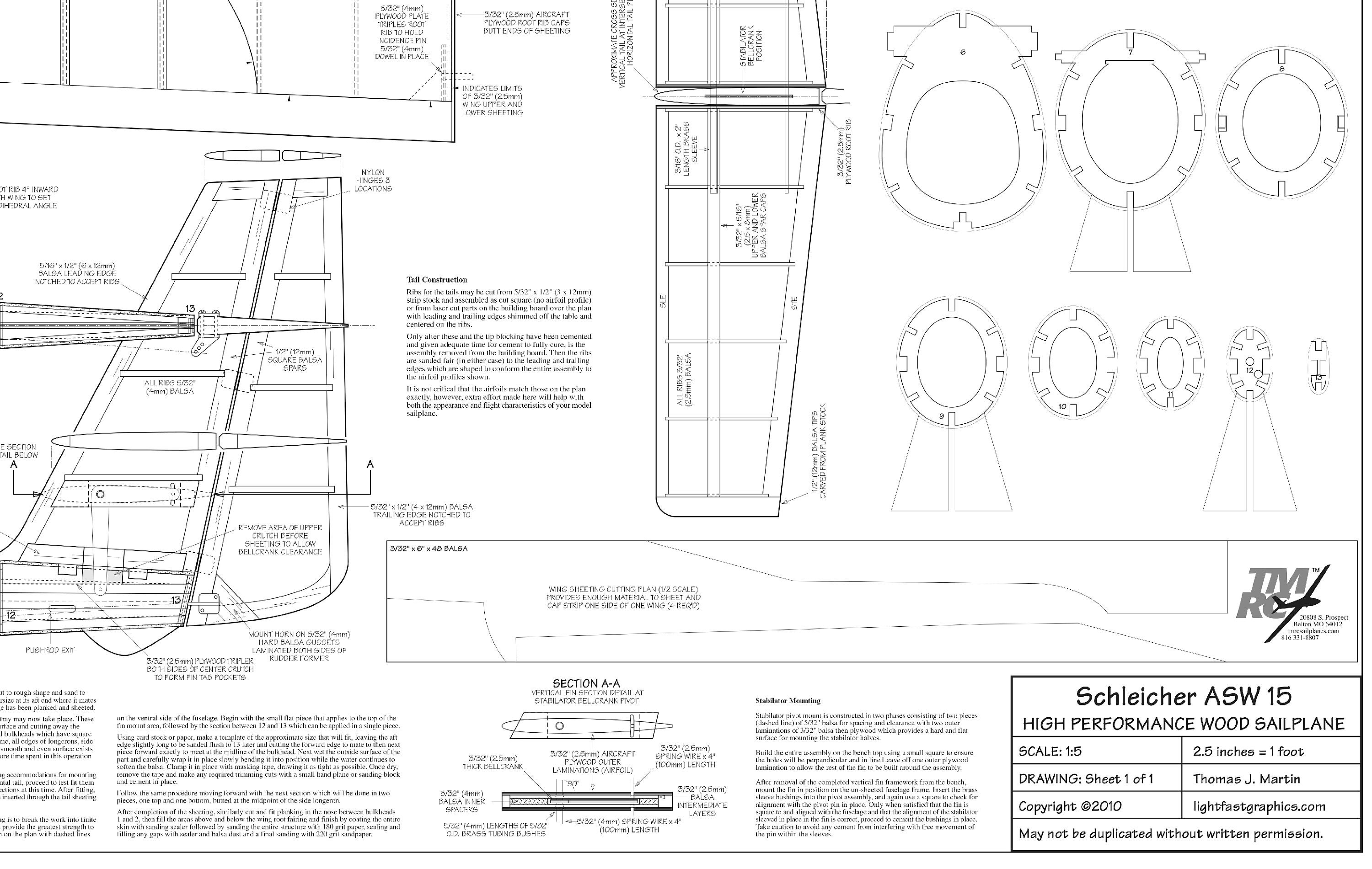 Schleicher ASW-15 1968 Vintage 1:5 Scale 3m 118 Balsa - Etsy