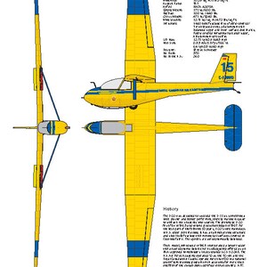 Schweizer SGS 2-33A Royal Canadian Air Cadet Markings Sailplane Trainer ...