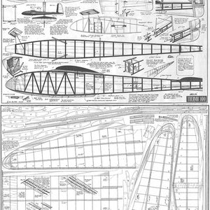 Jasco Thermic 100 Postwar SAM Balsa Tow-line Glider 3-sheet Plans and ...
