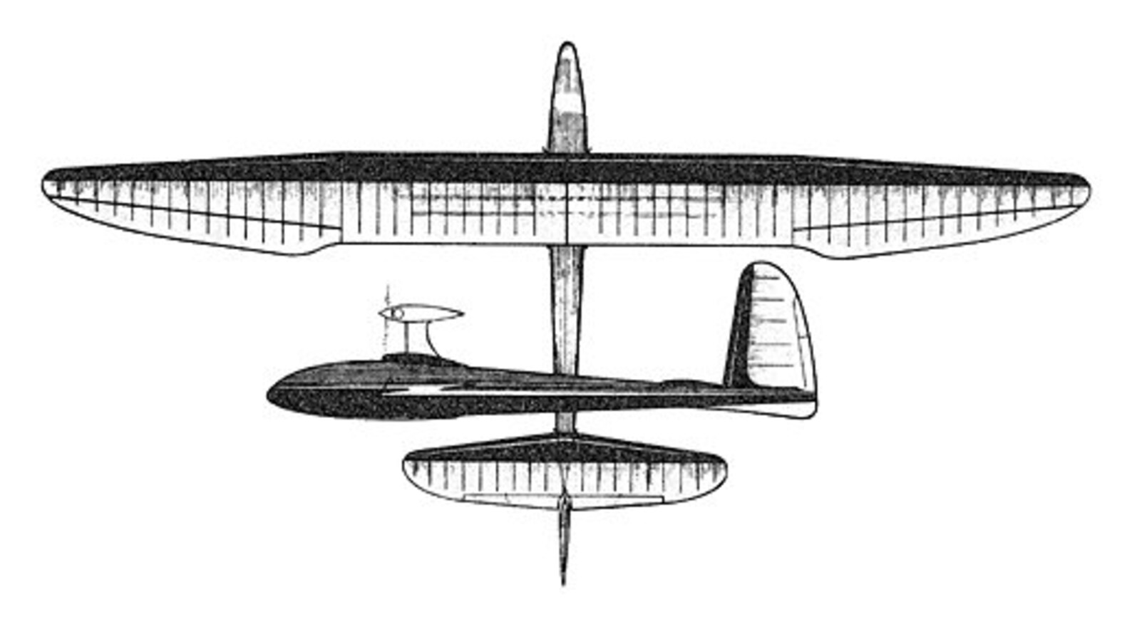 Jasco Thermic 100 Postwar SAM Balsa Tow-line Glider 3-sheet Plans and Instructions TMRC Tom ...
