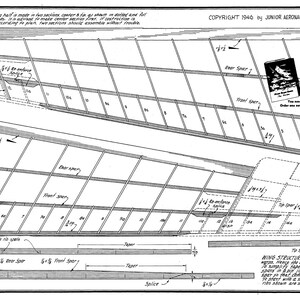 Jasco Sailwing 100 SAM Balsa Tow-line Two-page Plan Enlargement TMRC ...