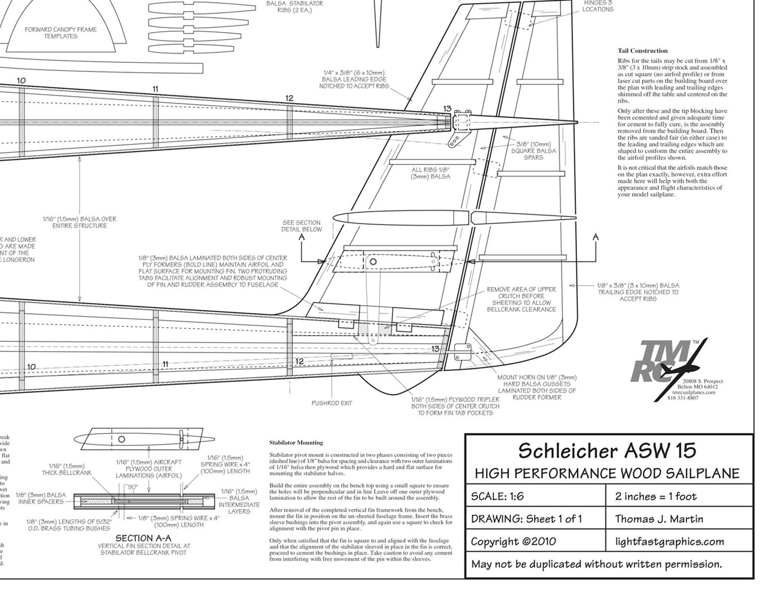 Schleicher ASW-15 1968 Vintage 1:6 Scale 2.4m 98 Balsa and Plywood ...