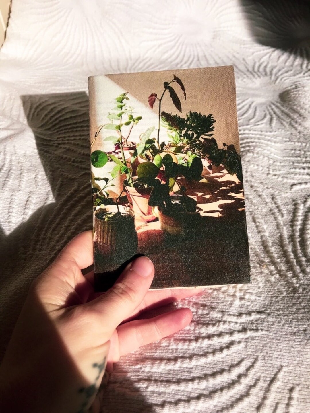 Houseplants in the Sun Notebook / Handmade Paper Notebook / A6 Notebook ...