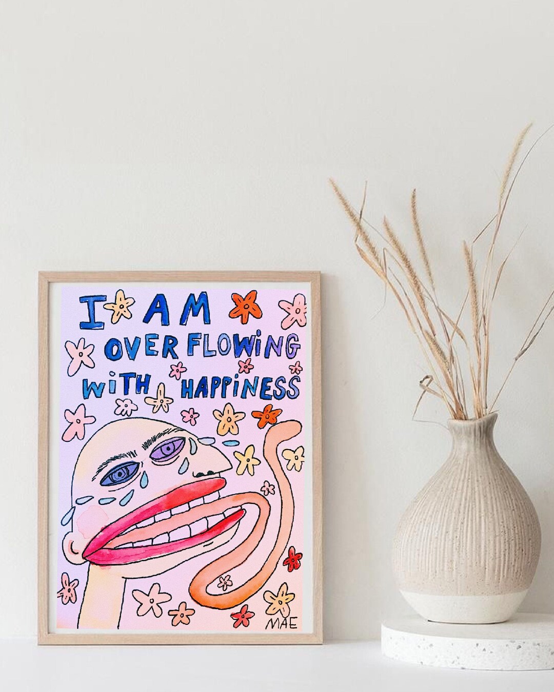 I Am Overflowing With Happiness, Original, Watercolour, Painting ...