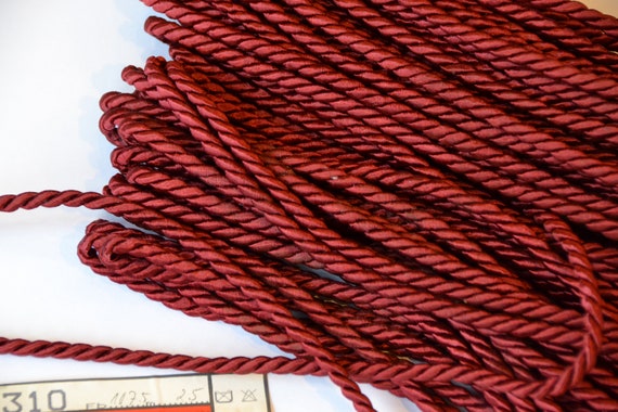 5 Yards Vintage Lip Cording 1/4 Red Burgundy Braided | Etsy