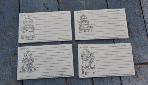 Vintage Recipe Card Sets. kitchen Business Grandma - Etsy