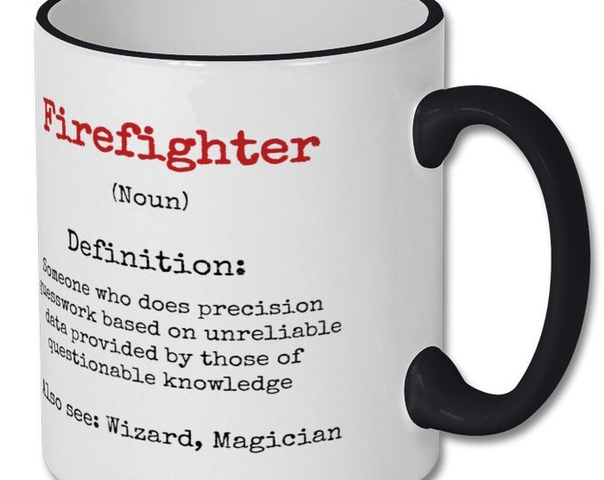 Firefighter Coffee Mug, Firefighter Coffee Cup, Firefighter Mug, Gift ...