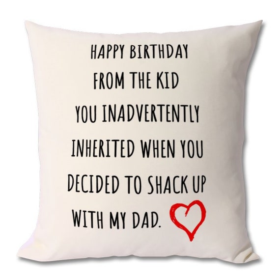 Stepmom Birthday Cushion Stepmom Stepmom T Stepmom Etsy