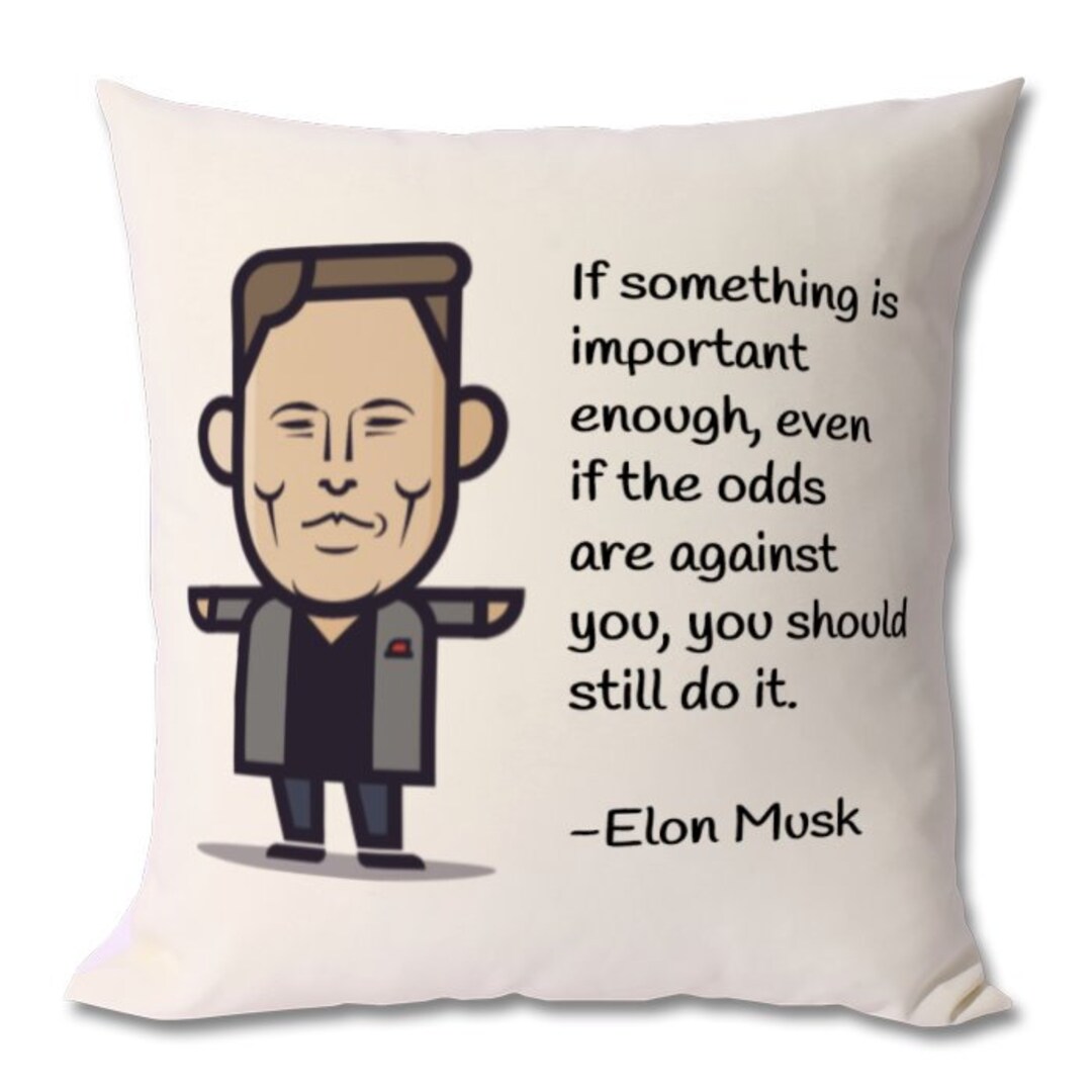 ELON MUSK FAN Gift Elon Musk Fan Cushion Elon Musk Fan - Etsy
