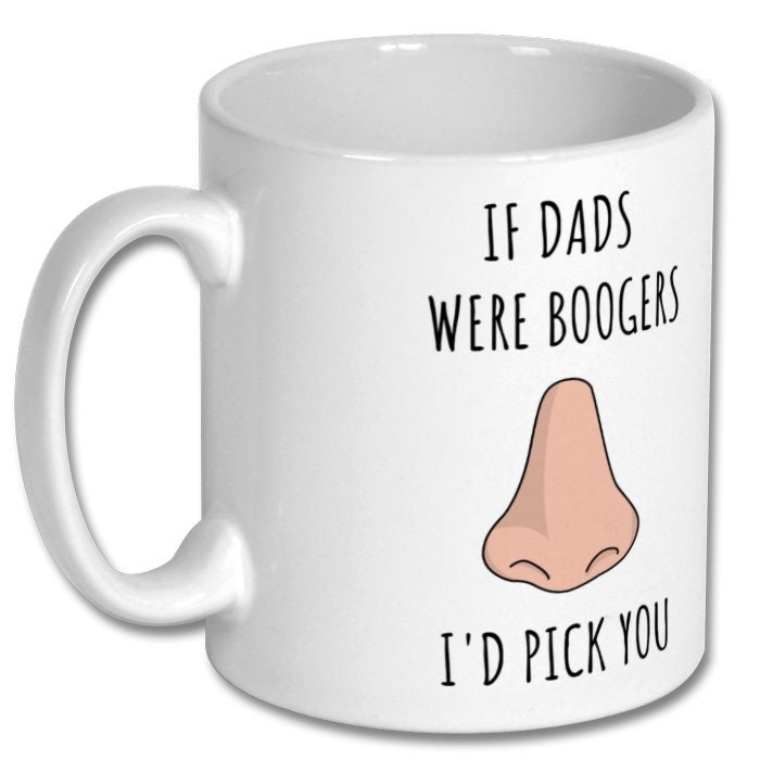 DAD BOOGER JOKE, Dad Gift, Dad Mug, Papa Gift, Dad Coffee Mug, Fathers ...