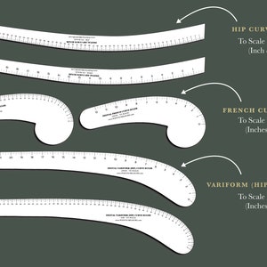 Pattern Making Rulers / Curved Digital Rulers / French Curve / Hip ...