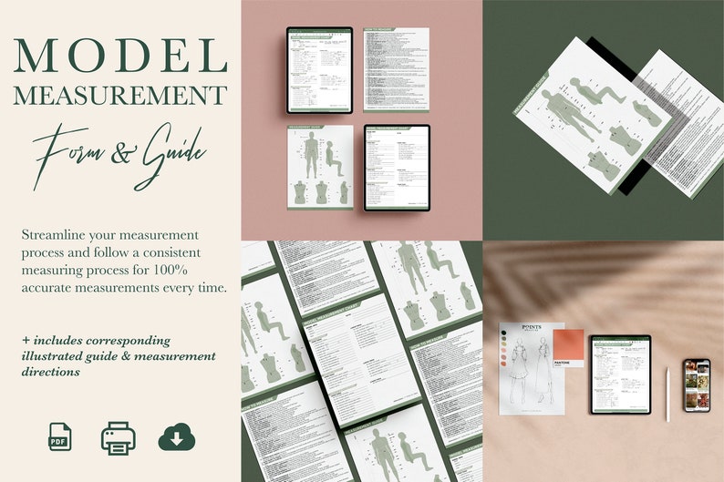 Model Measurement Form Guide | How to Measure a Model | Size Chart ...