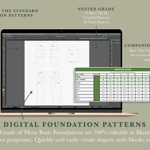 Basic Block Pattern Bundle / Foundation Patterns / Mens Style Blocks ...
