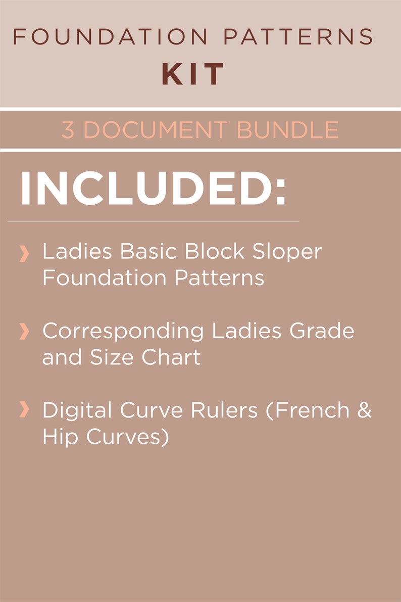 Basic Block Pattern Bundle / Foundation Patterns / Ladies | Etsy