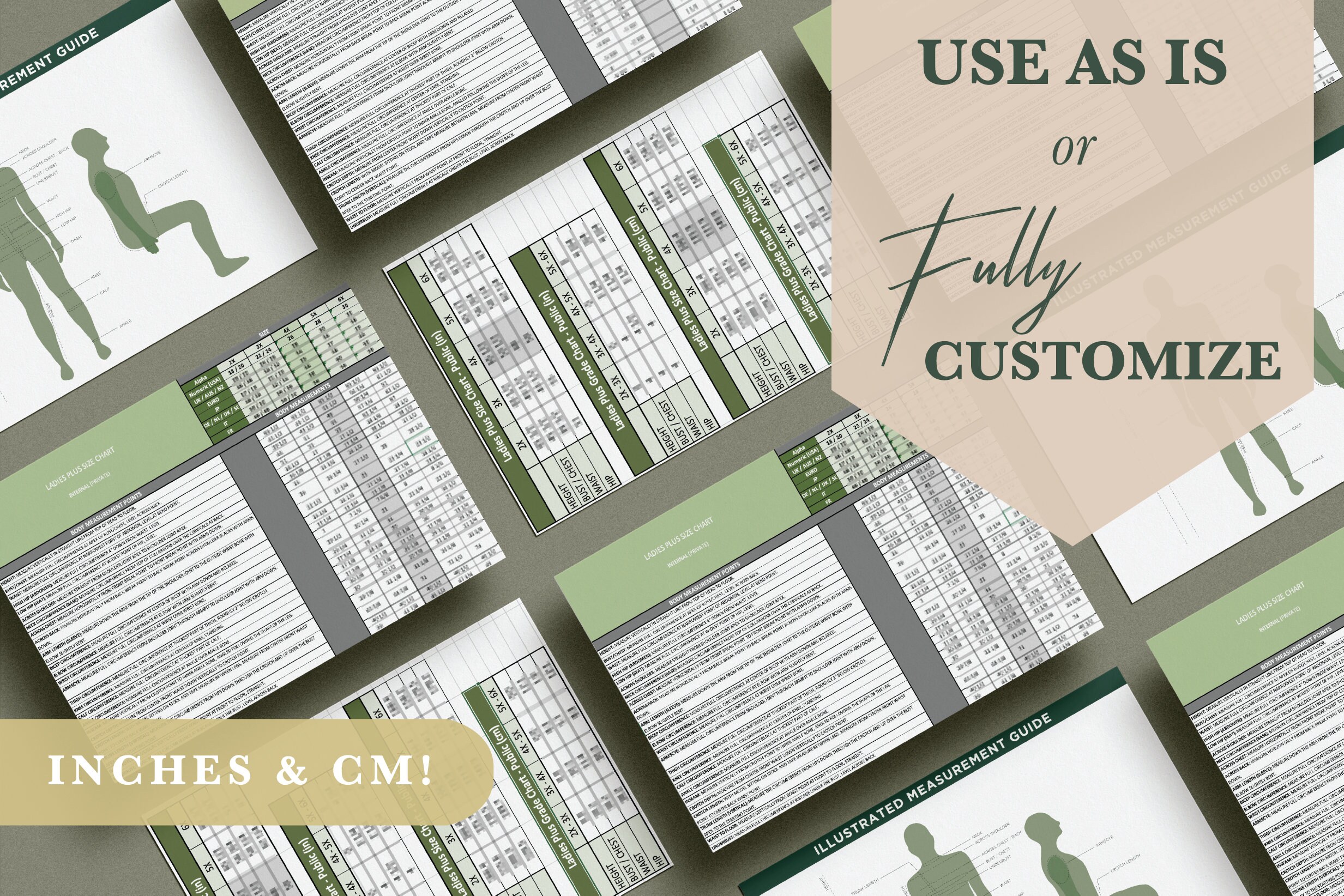 Ladies Plus Size Chart and Grade / Plus Size Chart / Ladies Size Chart ...