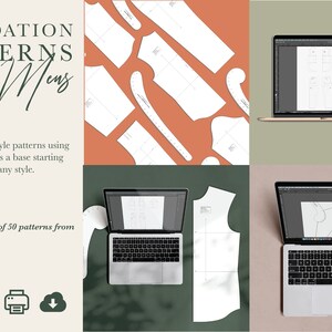 Basic Block Pattern Bundle / Foundation Patterns / Mens Style Blocks ...