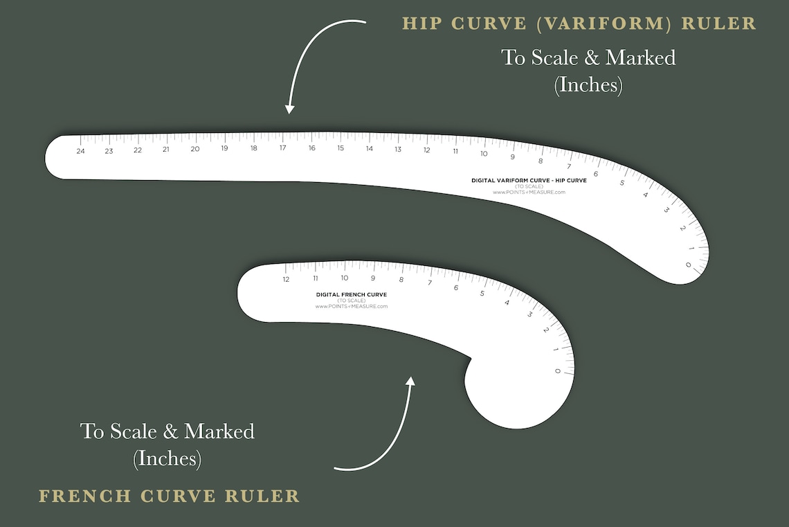 Pattern Making Rulers / Curved Digital Rulers / French Curve / | Etsy