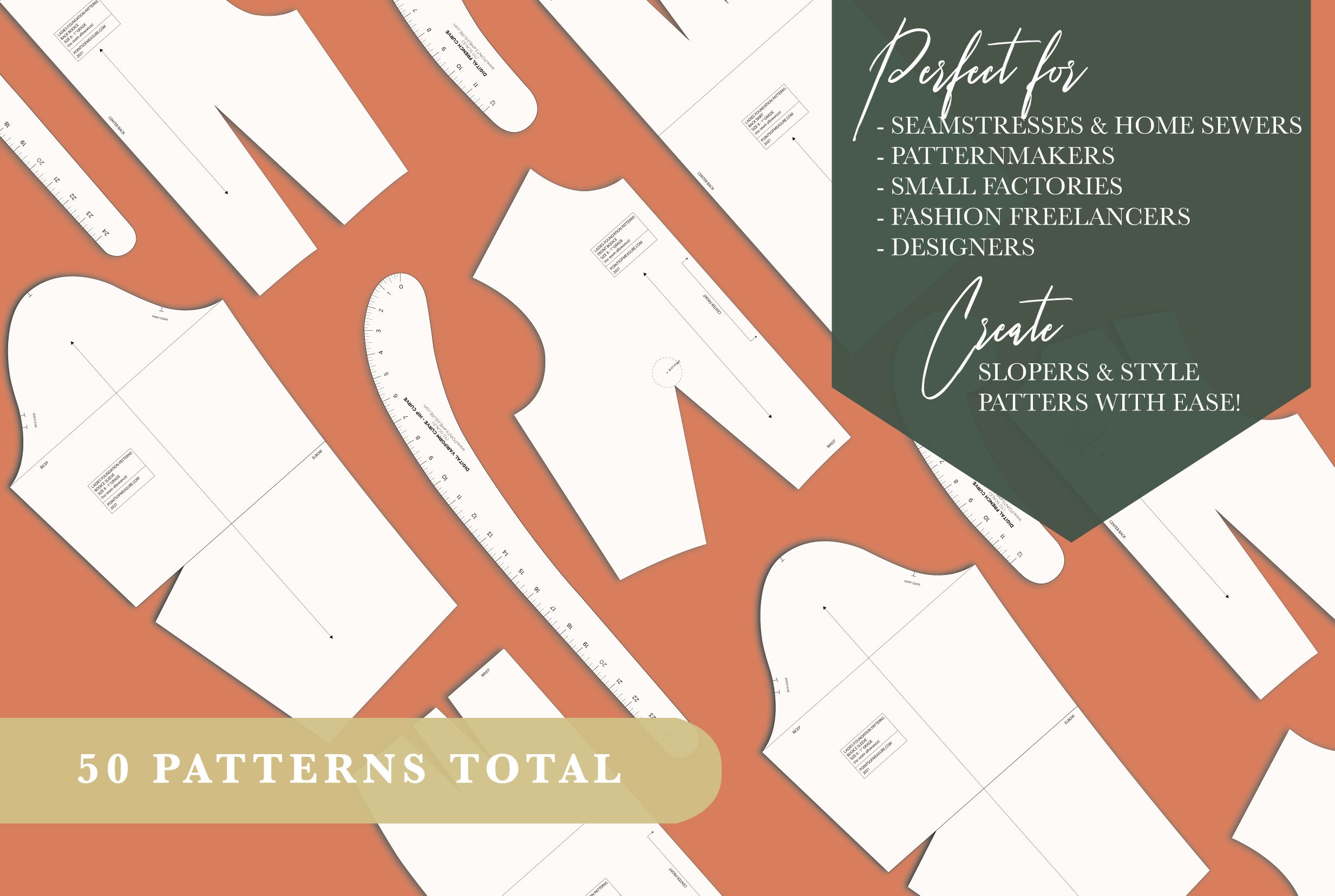 Basic Block Pattern Bundle / Foundation Patterns / Ladies Style Blocks ...