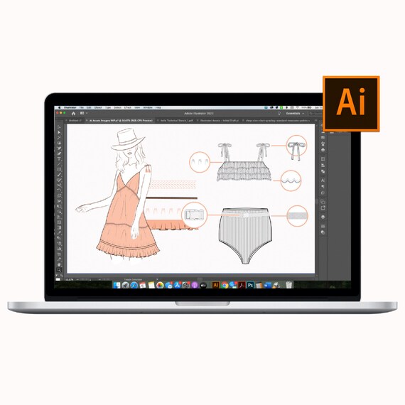 200 Fashion Illustrator Assets / Garment Technical Sketch | Etsy