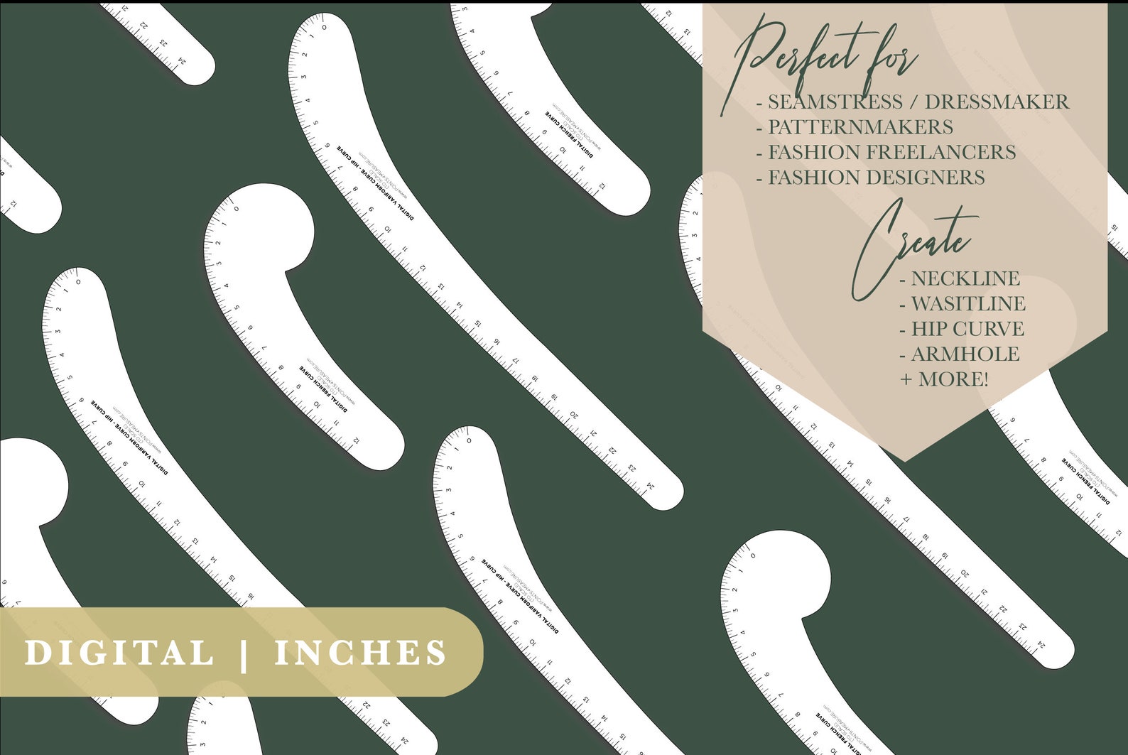 Pattern Making Rulers / Curved Digital Rulers / French Curve / | Etsy