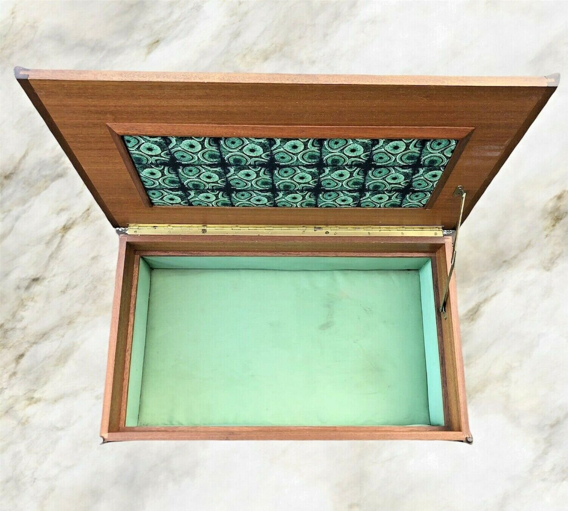 Teak Retro Workbox / Sewing Box - Etsy UK