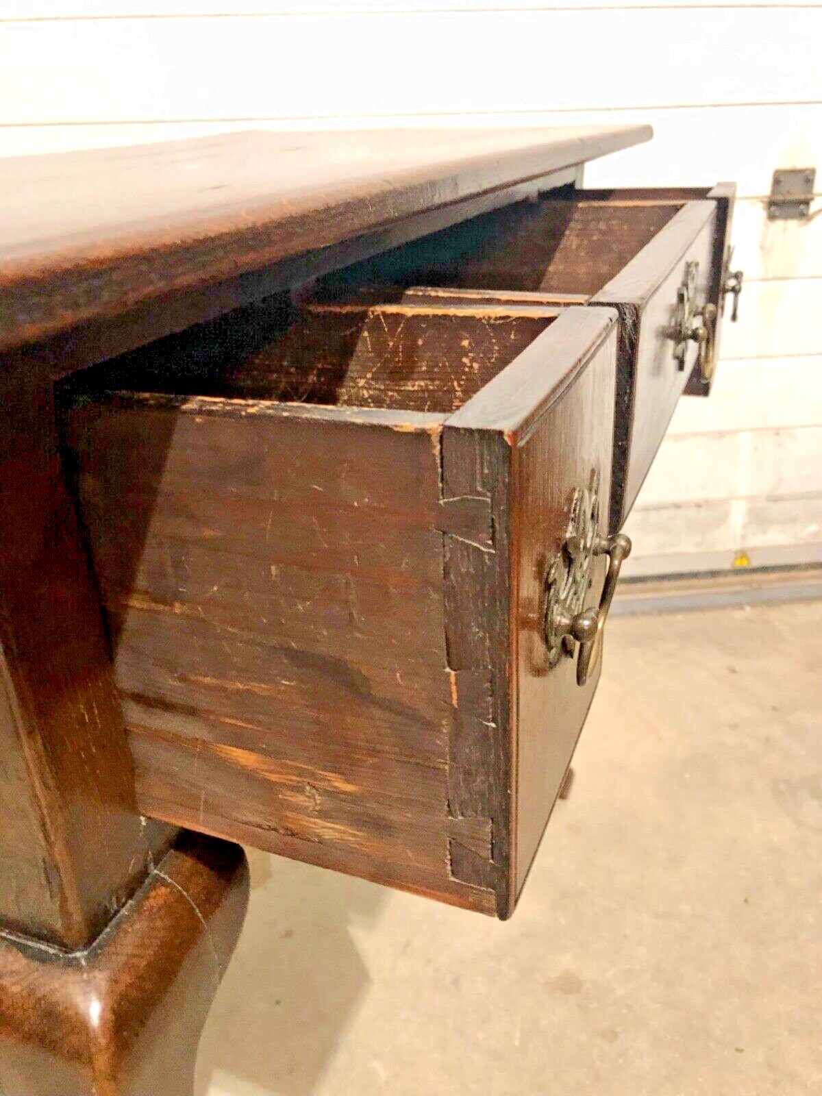 Handsome Antique Oak Lowboy / Writing Table - Etsy UK