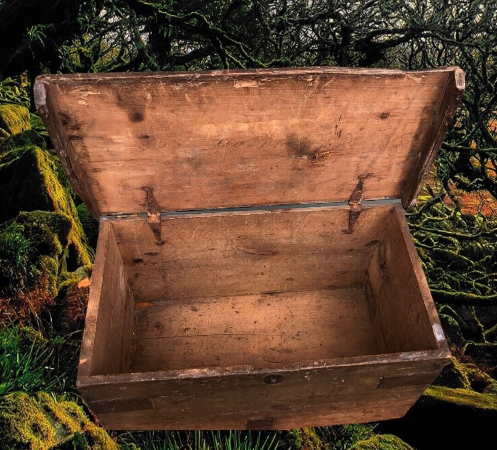 Antique Pine Deed Box - Etsy UK