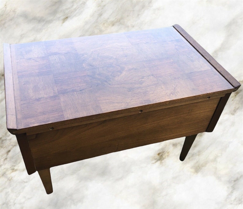 Teak Retro Workbox / Sewing Box - Etsy UK