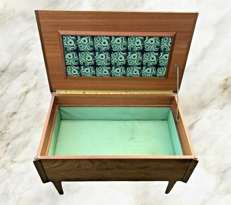 Teak Retro Workbox / Sewing Box - Etsy UK