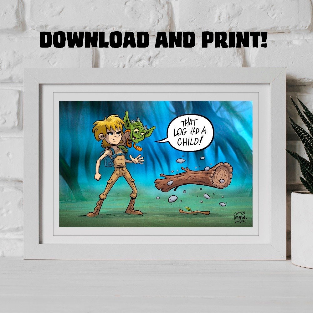 Log Child - Digital Print / Wallpaper - Etsy