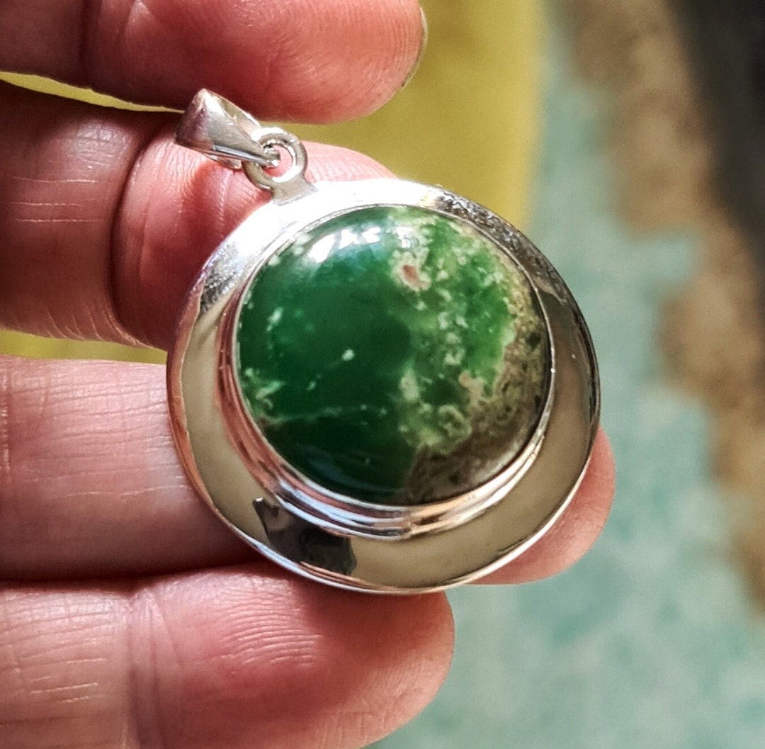 Rare Sterling Silver and Australian Variscite Pendant 13.0g - Etsy