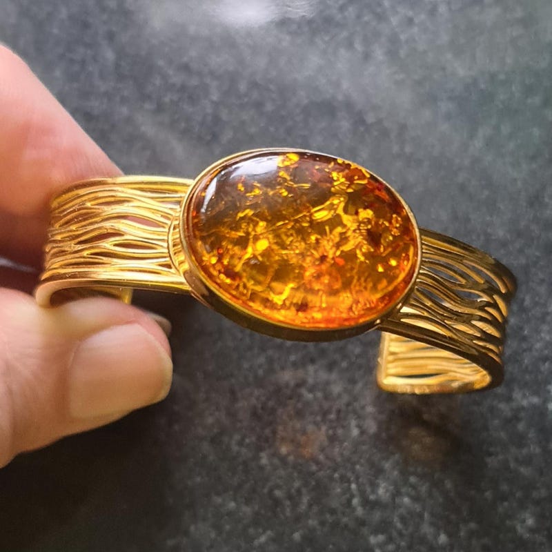 Amber Bangle - Etsy