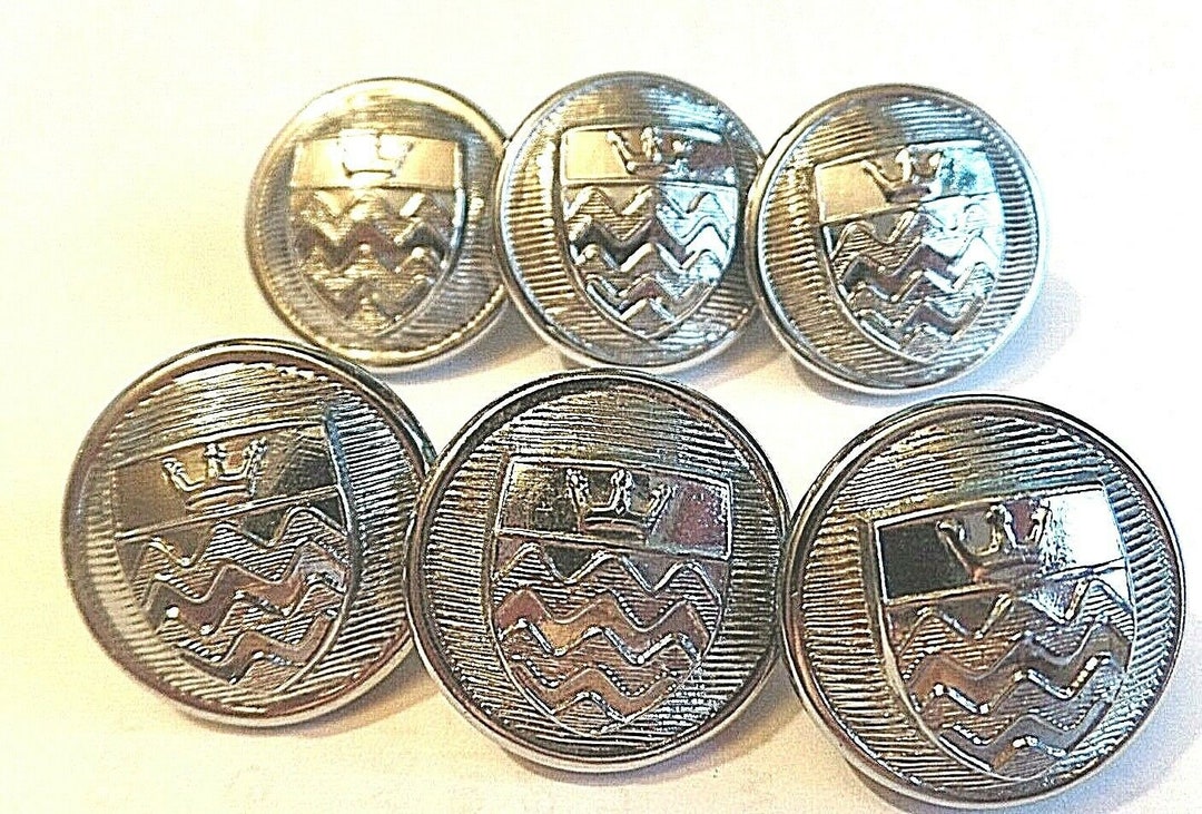 6 X Vintage London Fire Brigade Buttons 24mm Firmin of London More ...