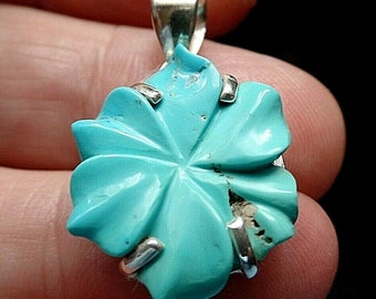 Carved Turquoise Pendant - Etsy