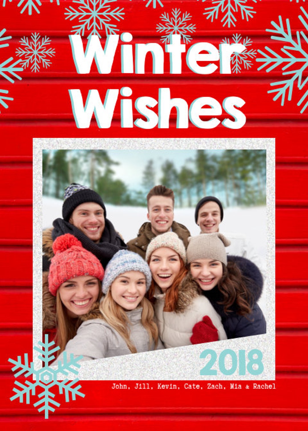 Winter Wishes Photo Card - Etsy
