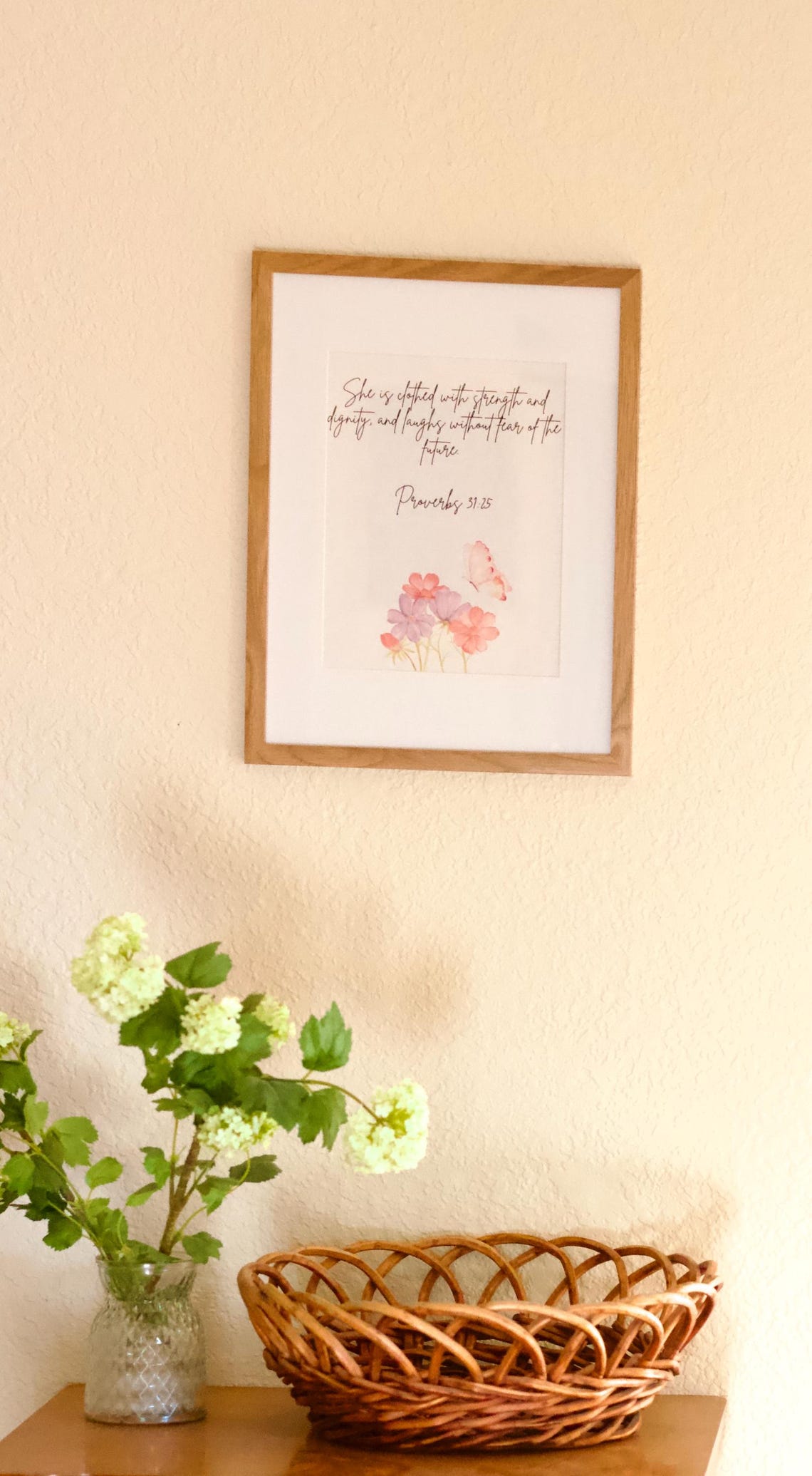 Scripture Art for Girls Room, Bible Verse for Girls Room, Butterfly Art ...