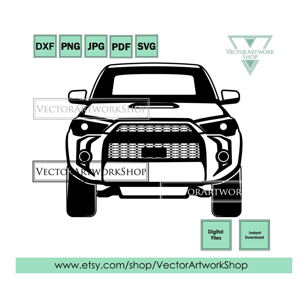 4runner Trd Pro Car Svg, N280 Facelift, Off-road American Suv Car ...