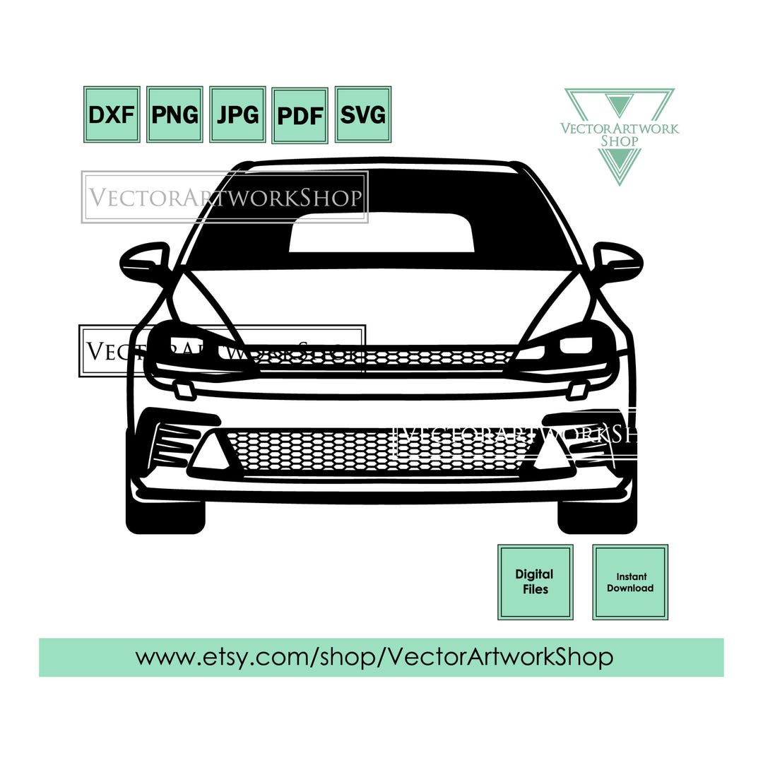 Golf Gti Mk7 Car Svg, Car Vector Design, Instant Download, Plasma Cut ...