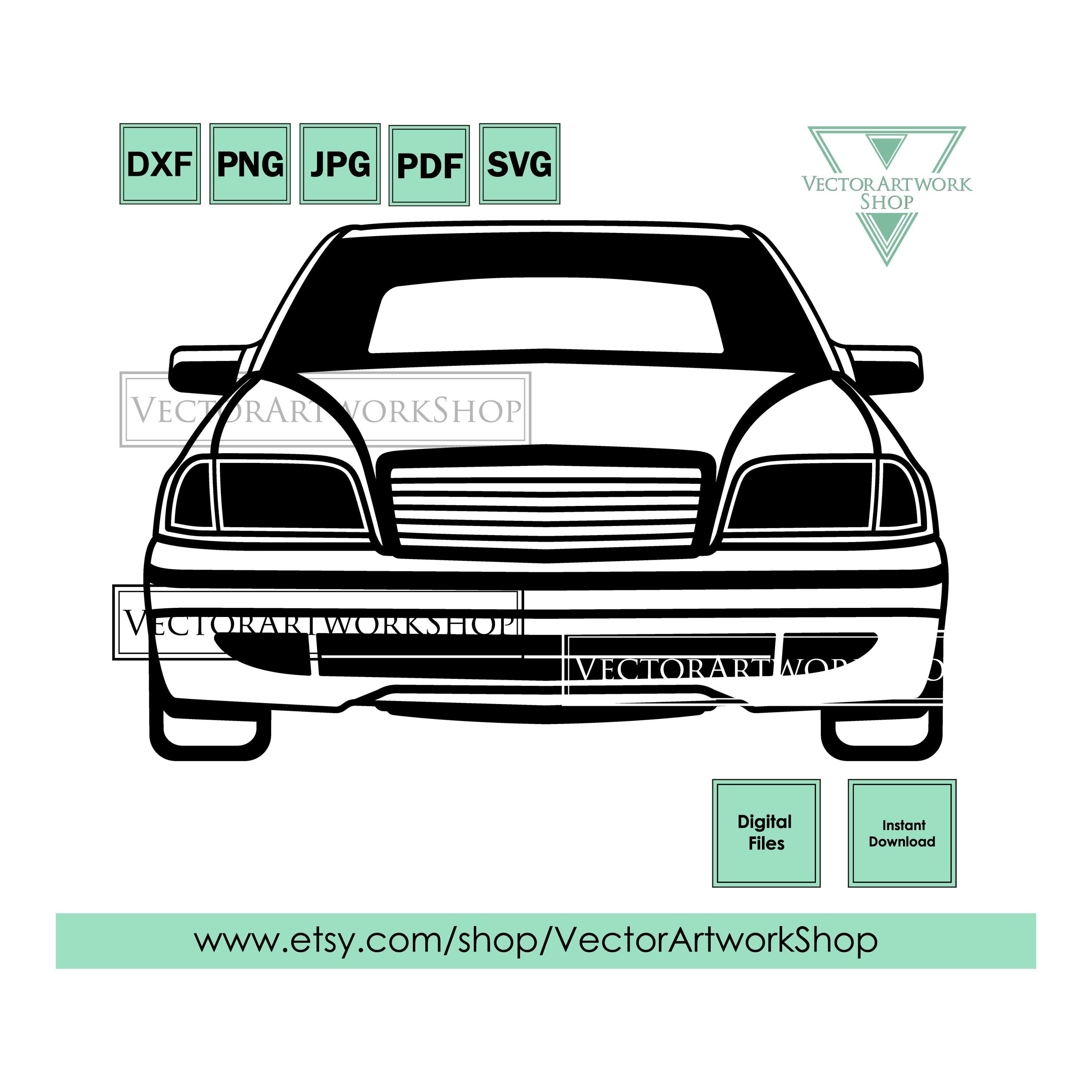 C36 AMG W202 Car Svg, Sport Car Vector, Front German Car Design, Tshirt ...