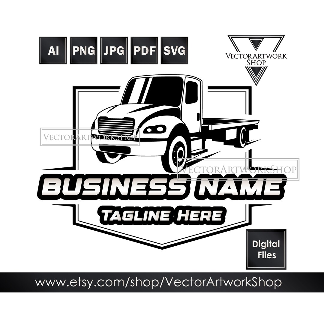 SVG Towing Truck Logo, Roadside Assistance Logo, Tow Car Logo, Tow ...
