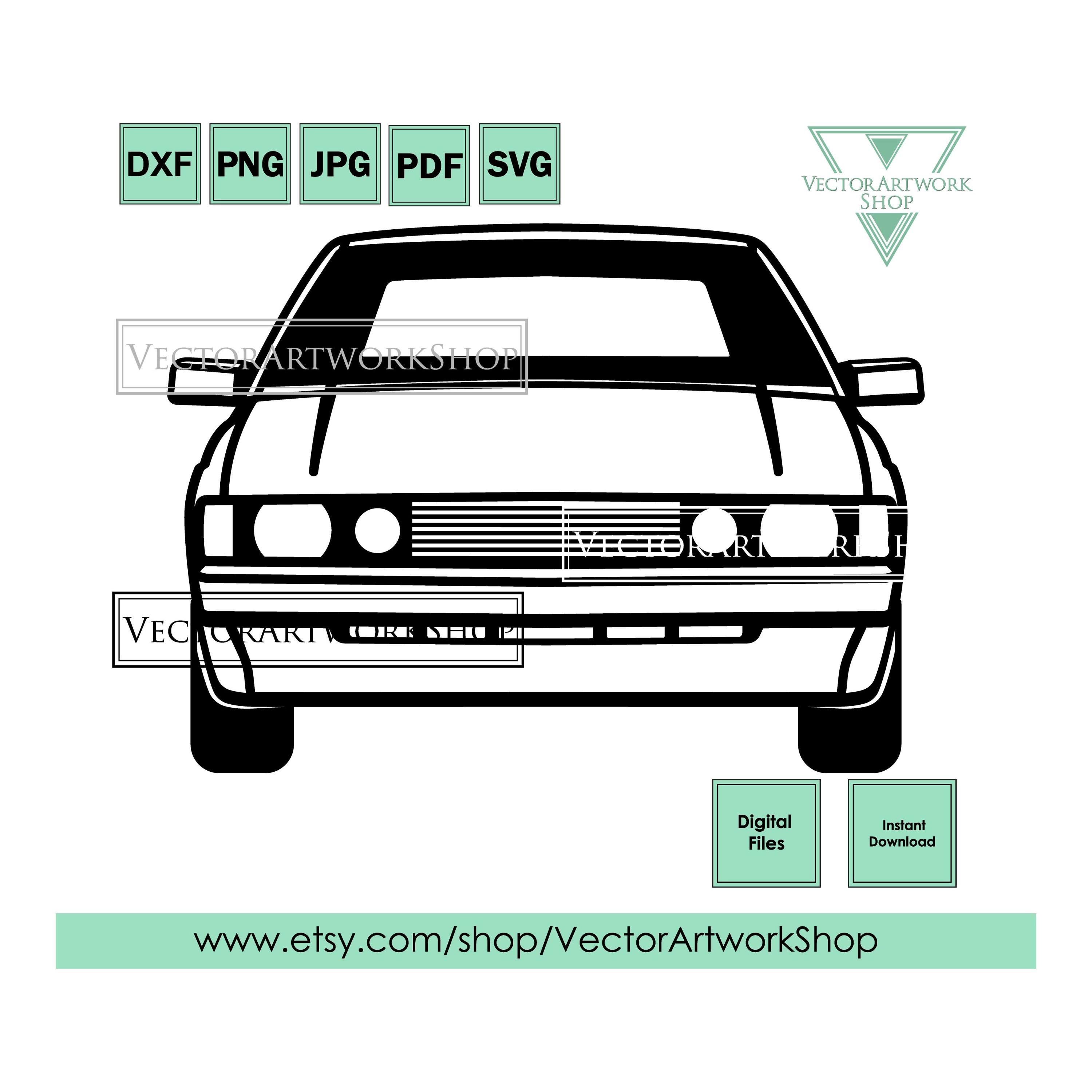Scirocco Mk2 Car Svg, Car Vector Design, Silhouette Cut, Plasma Cut ...