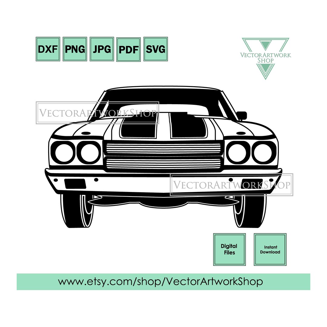 Chevy Chevelle Ss 1970 Svg, Muscle Car, American Muscle Car, Instant ...
