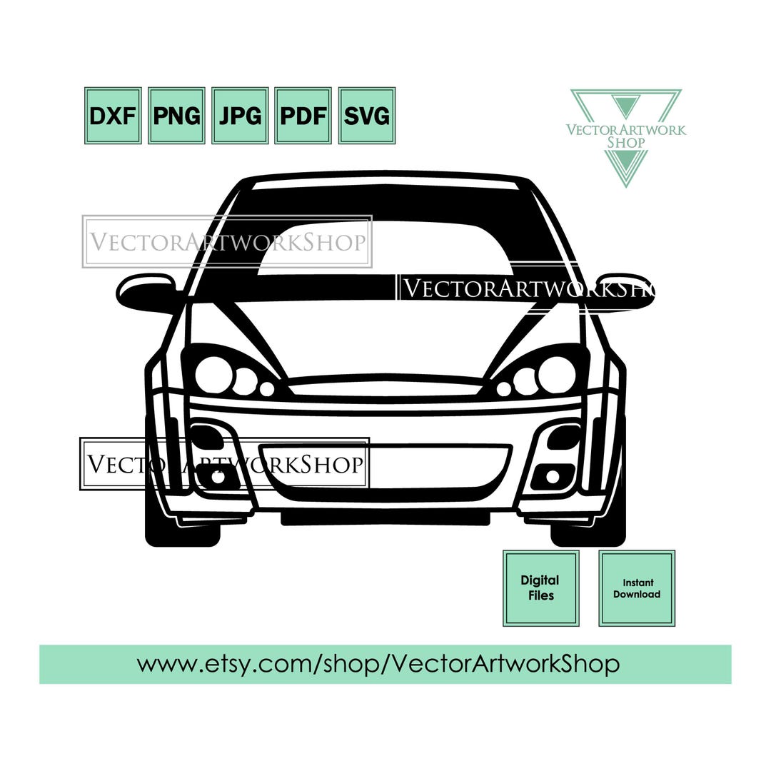 Focus RS Mk1 Car Svg, Sport Car Vector Design, Instant Download, Plasma ...