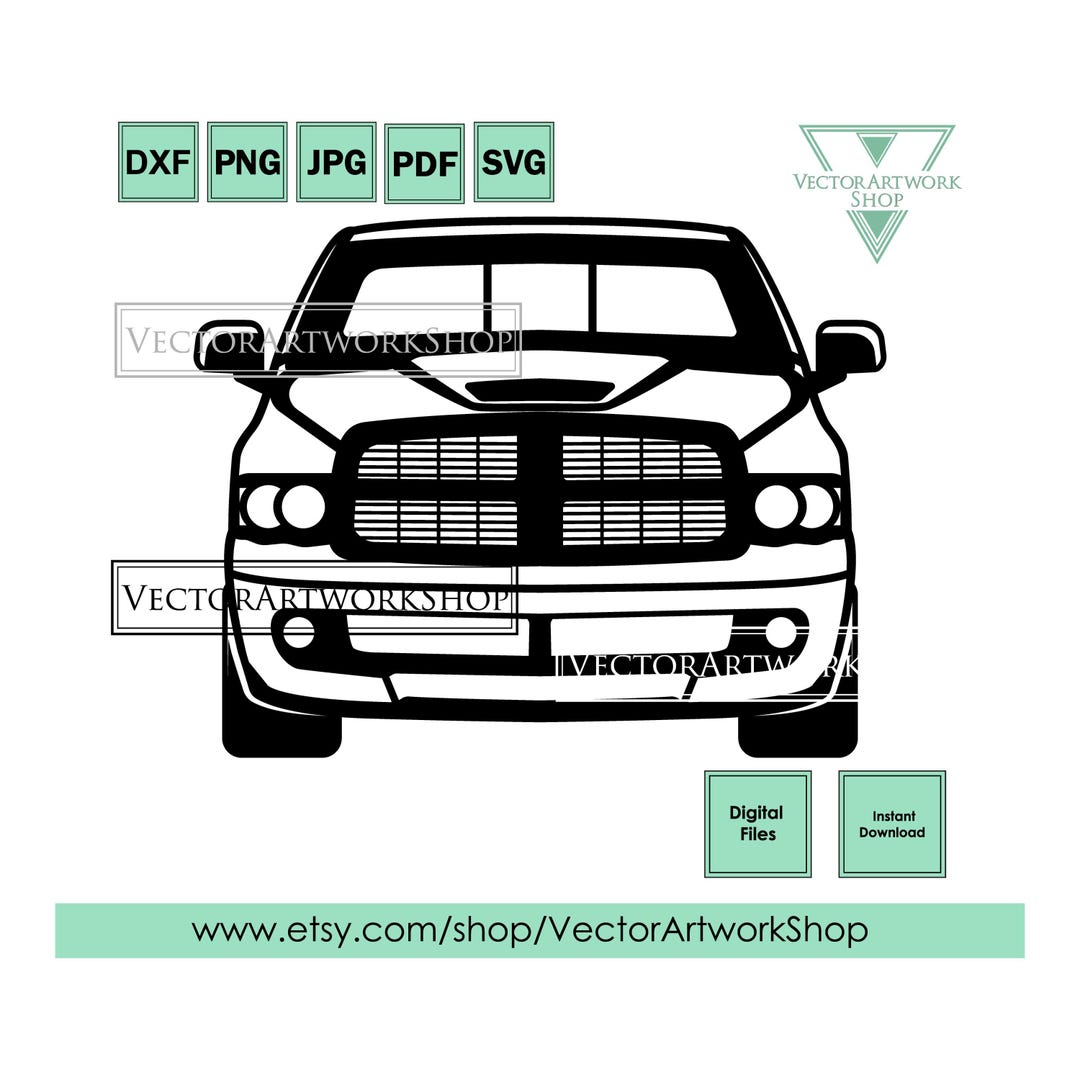 Ram STR-10 3rd Gen Svg, Usa Pickup Car, American Pickup Car, Silhouette ...