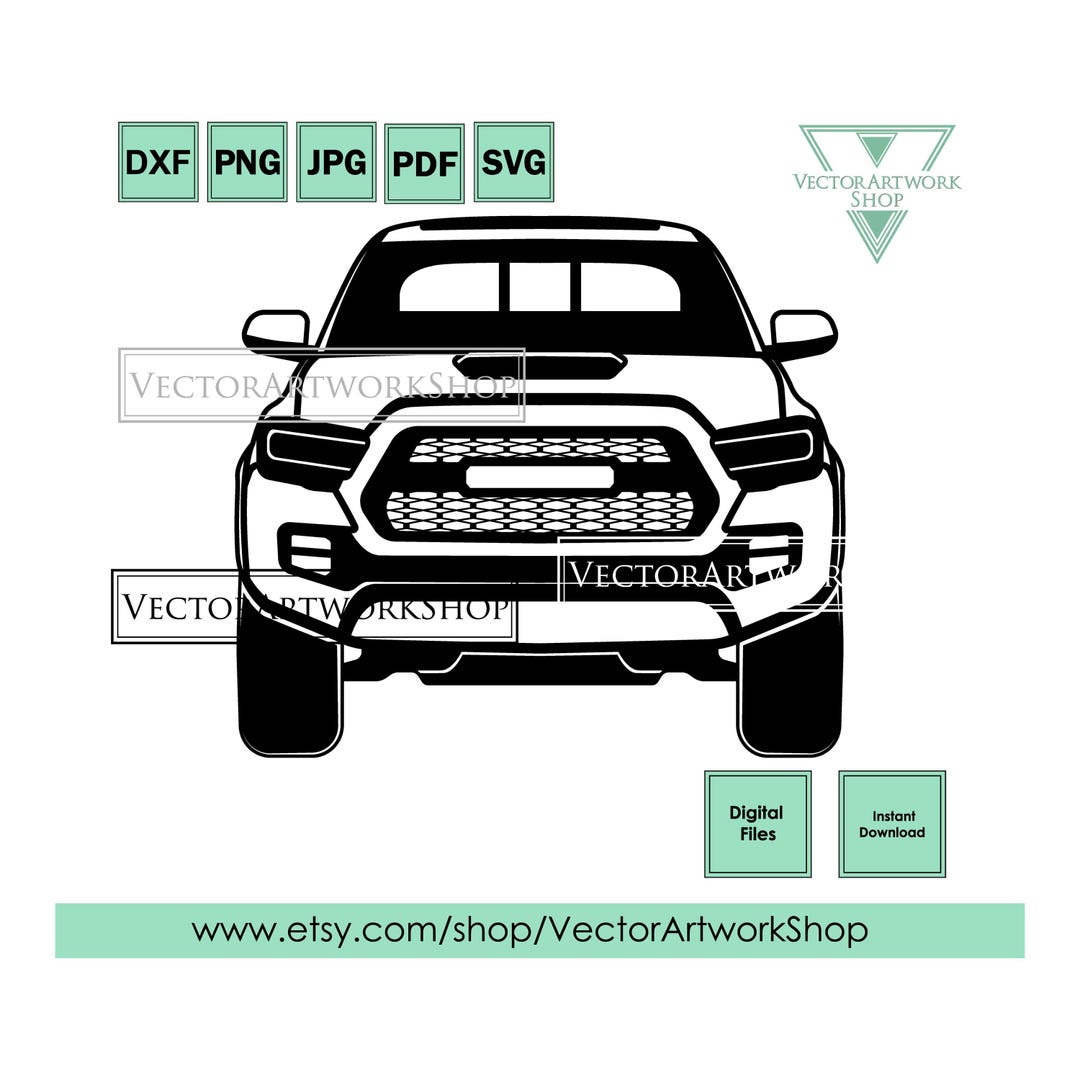 Tacoma TRD Pro N300 Pickup Truck, Front View American Car Tshirt ...