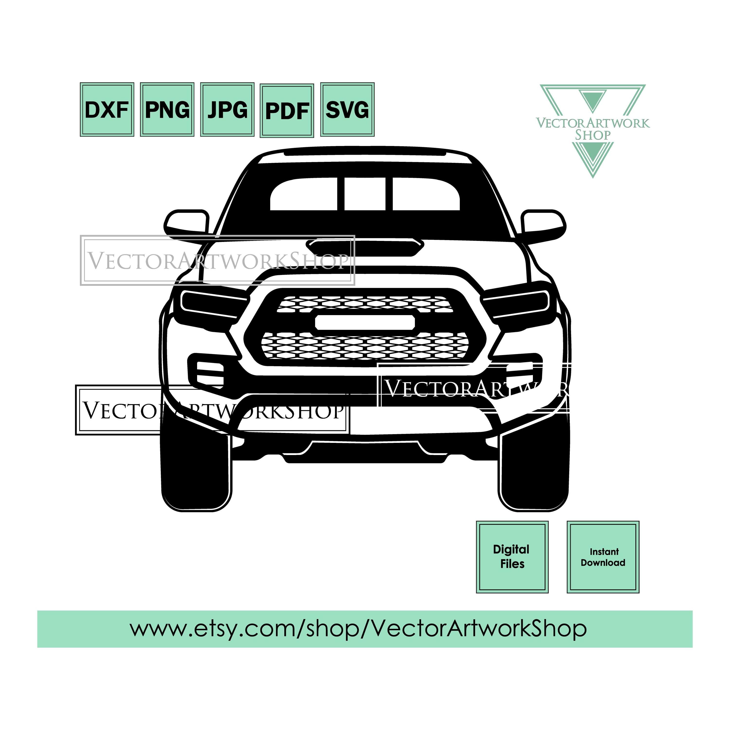 Tacoma TRD Pro N300 Pickup Truck, Front View American Car Tshirt ...